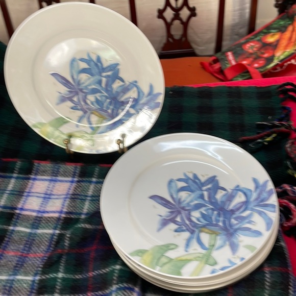Portmeirion | Dining | Nwot Set Of Six Portmeirion Rare Blue Agapanthus ...